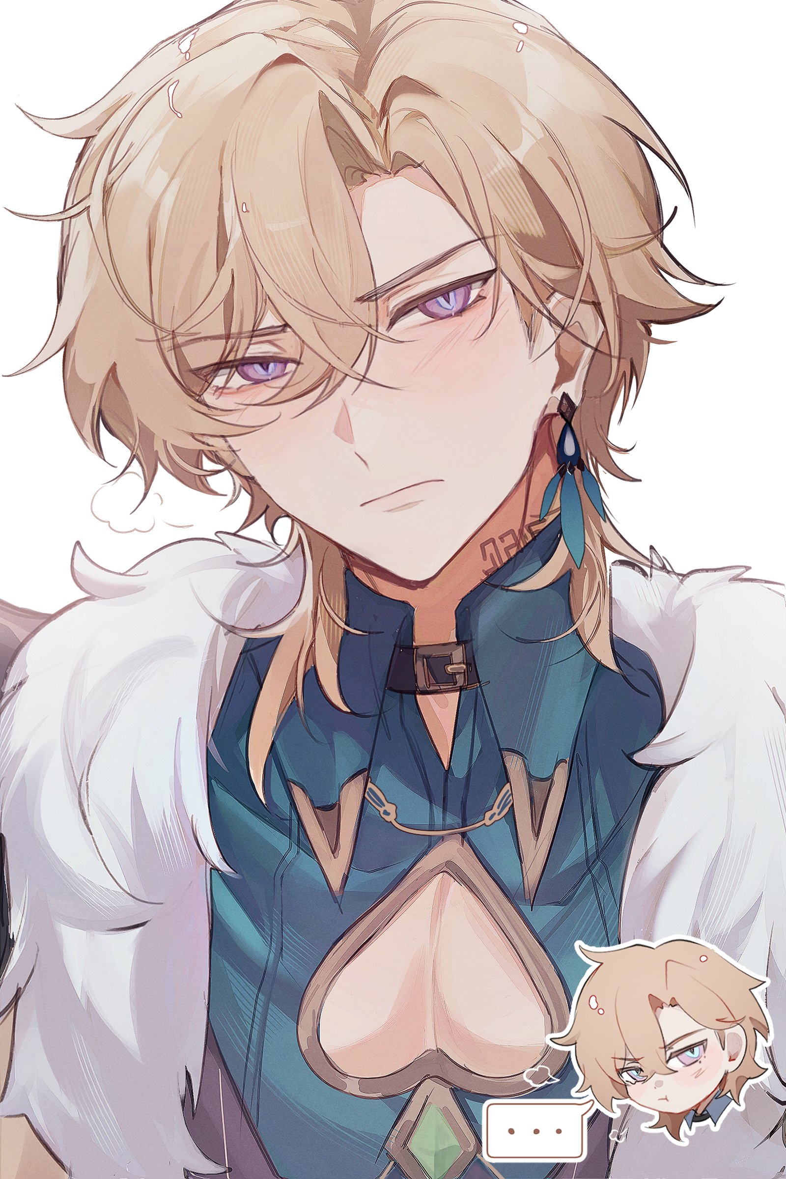 Safebooru - ... 1boy absurdres aventurine (honkai: star rail) bishounen black choker blonde hair ...