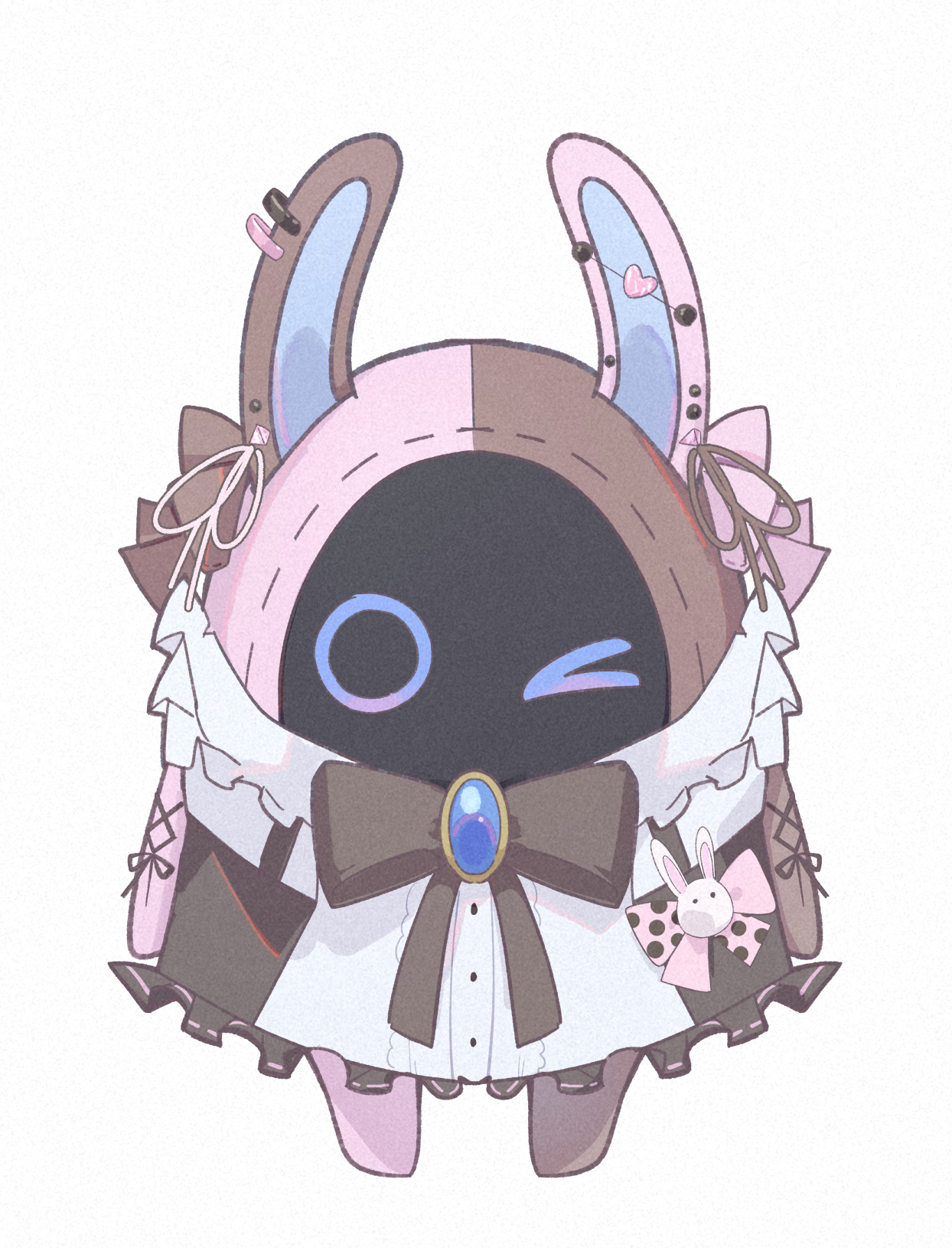 Safebooru - > o animal ears bangboo (zenless zone zero) black bow black ...