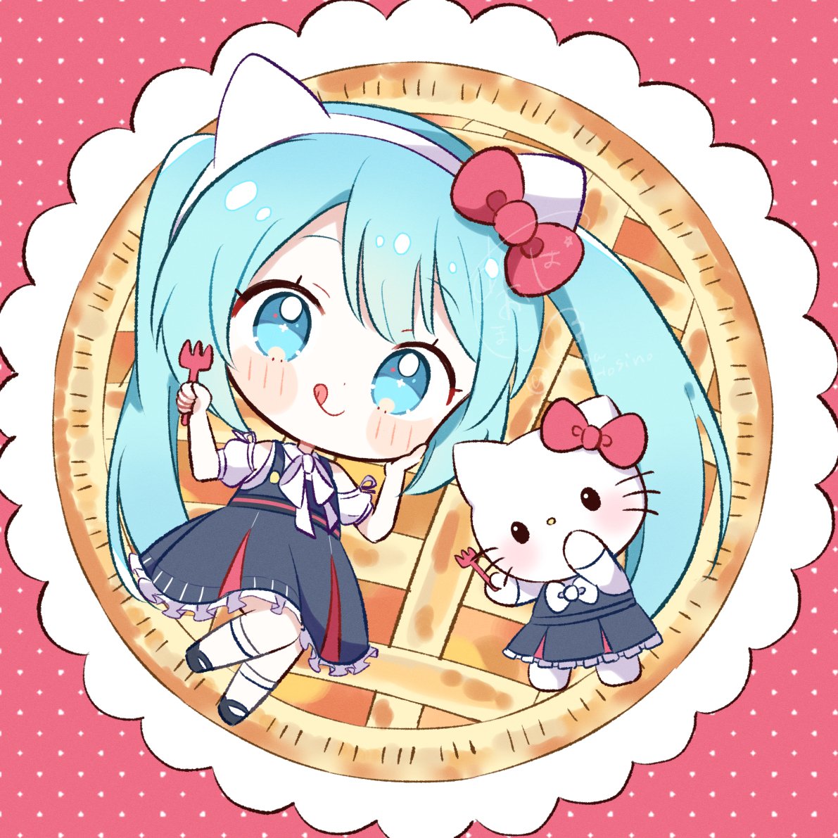 Safebooru - 1girl animal ear hairband animal ears aobahosino aqua bow aqua bowtie aqua eyes aqua ...