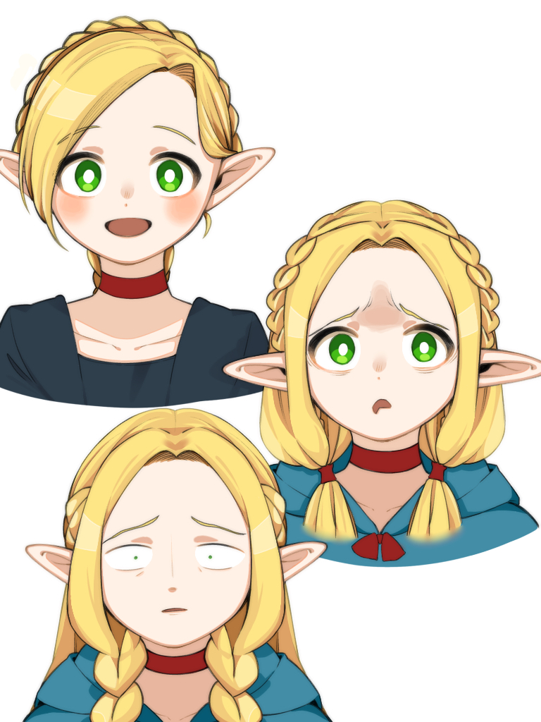 Safebooru - 1girl blonde hair blue capelet blush braid bright pupils capelet choker collarbone ...