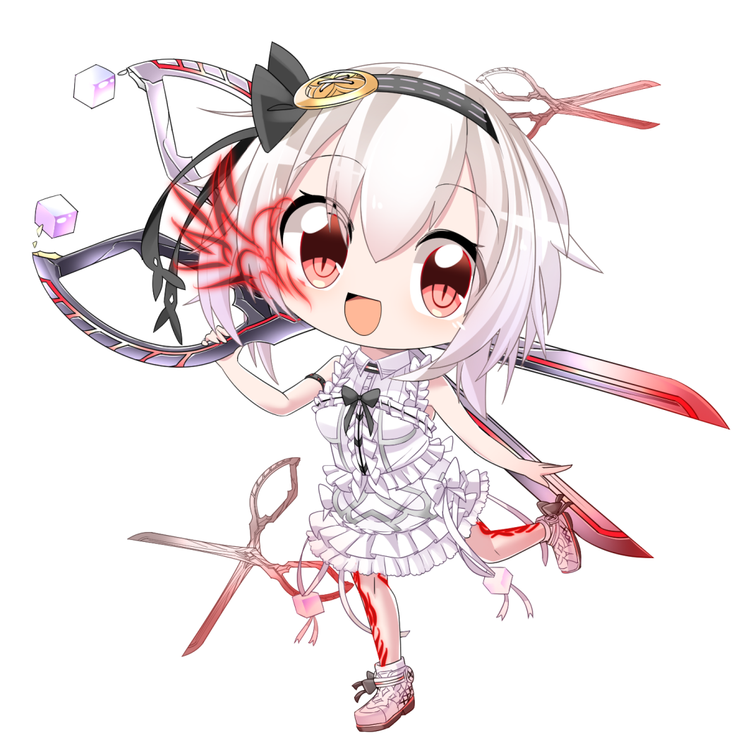 Safebooru - 1girl :d black bow black hairband bow bow hairband breasts ...