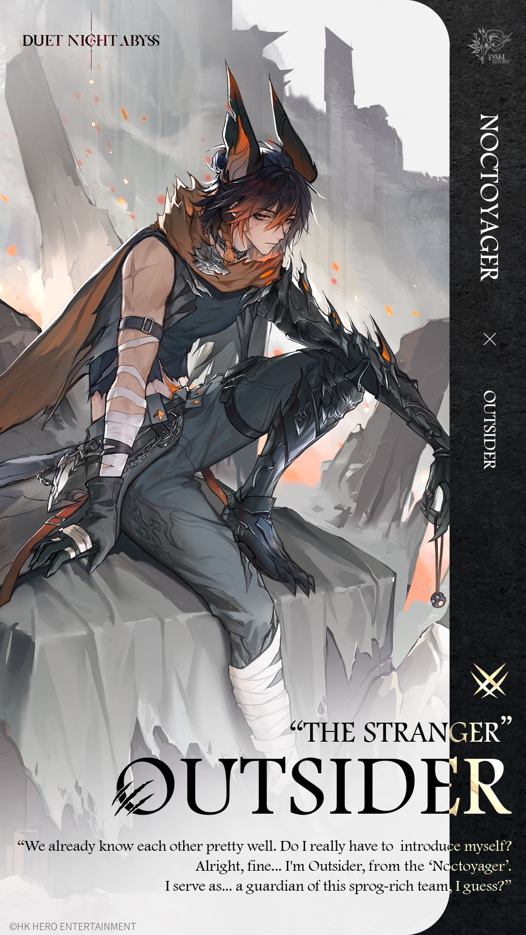 Safebooru - 1boy animal ears arm belt bandage on face bandaged arm bandaged hand bandaged leg ...