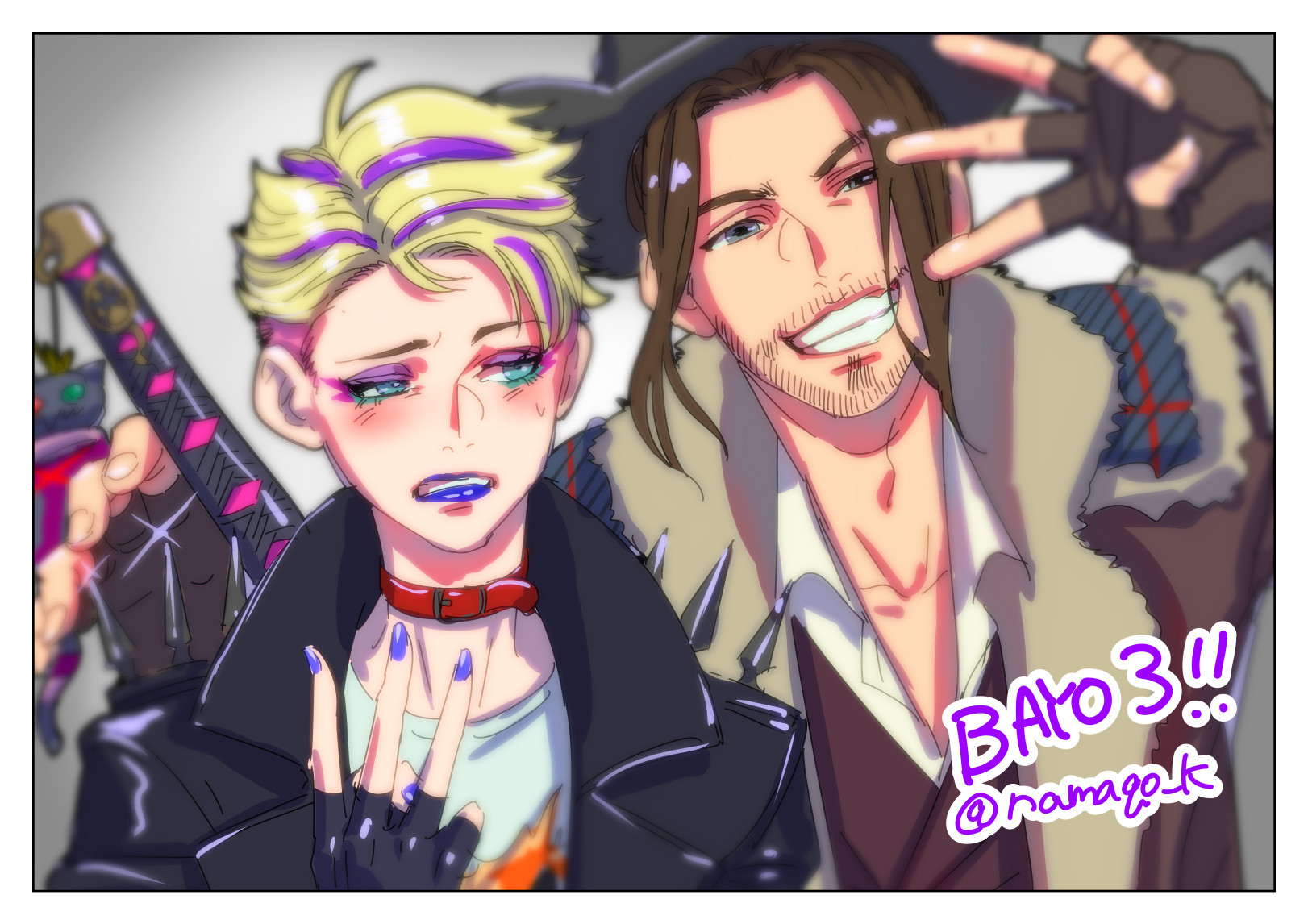 Safebooru - 1boy 1girl bad id bad twitter id bayonetta (series ...