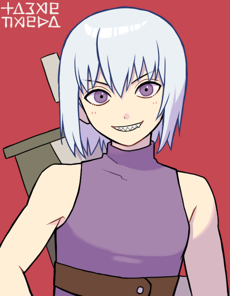 Safebooru - 1boy bare arms dot nose grey hair hoozuki suigetsu looking ...