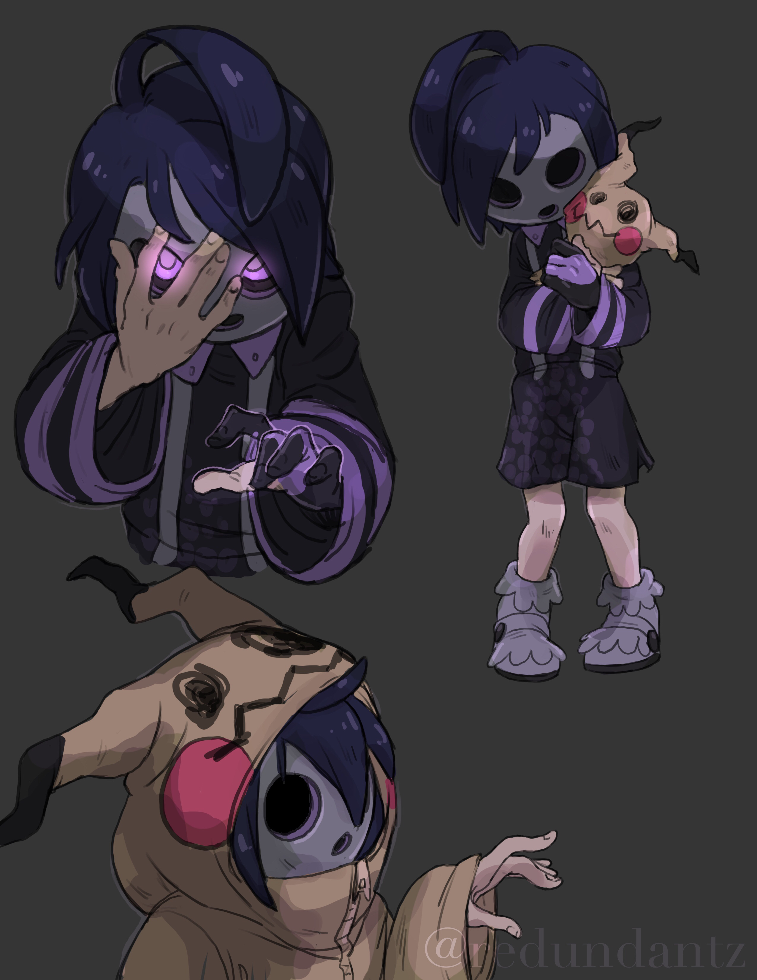 Safebooru - 1boy absurdres ahoge allister (pokemon) black hair cosplay ...