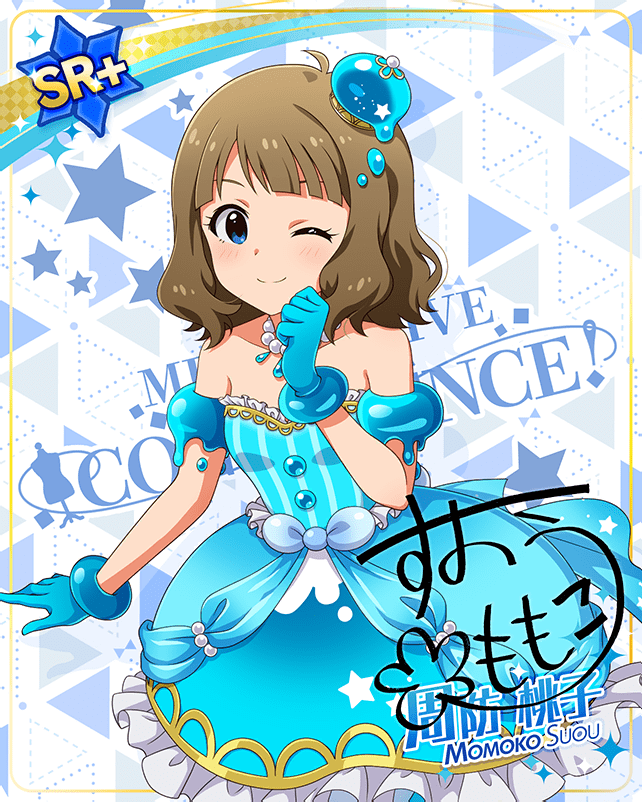 Safebooru - blue eyes blush brown hair character name dress idolmaster million live! theater ...