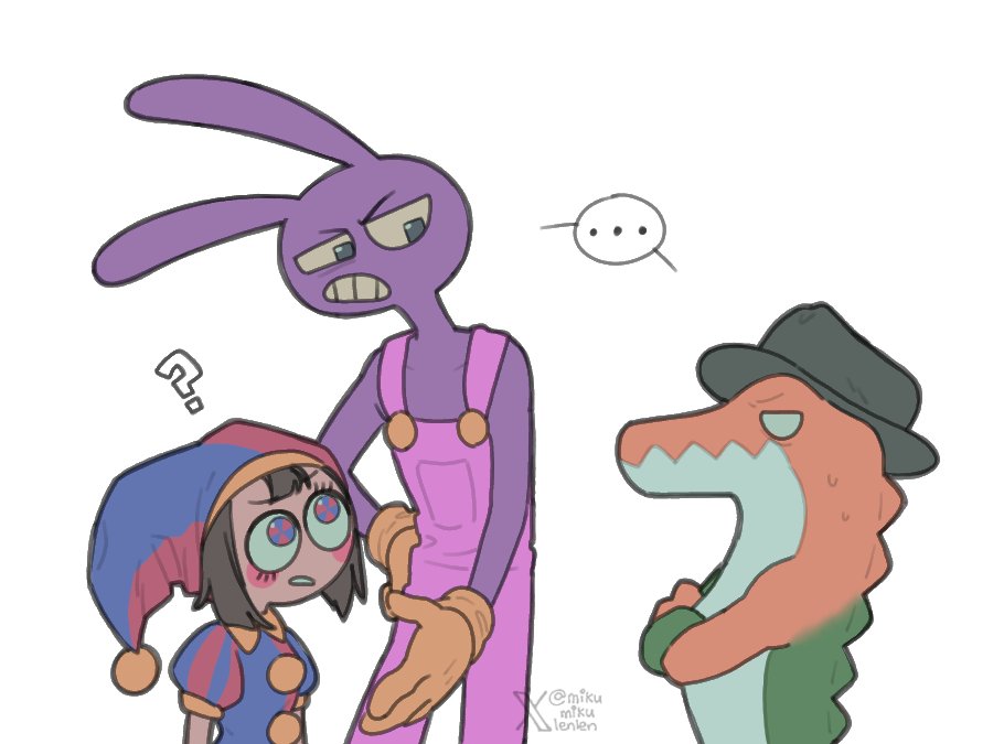 Safebooru - 1girl 2boys ariamikukanzaki crocodile boy dentures gummigoo ...
