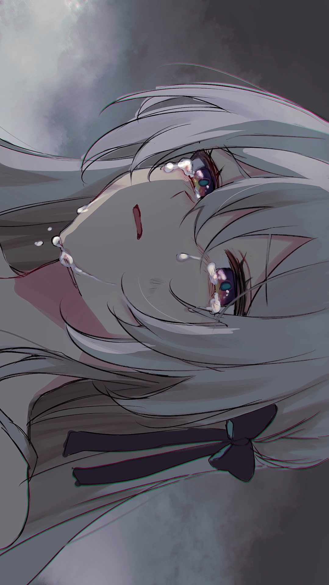 Safebooru - 1girl angst crying firefly (honkai: star rail) grey hair ...