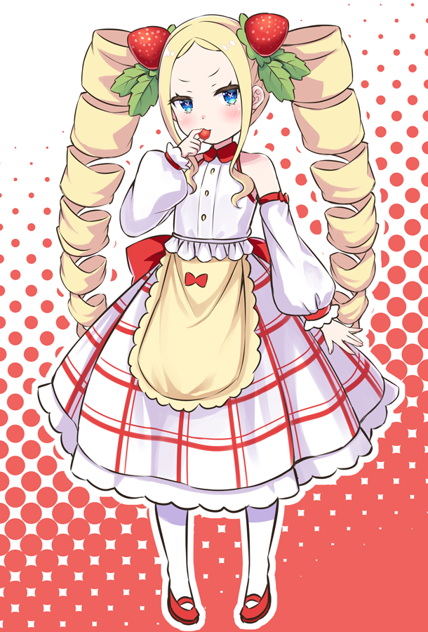 Safebooru - 1girl alternate costume beatrice (re:zero) blonde hair blue eyes blush bow ...