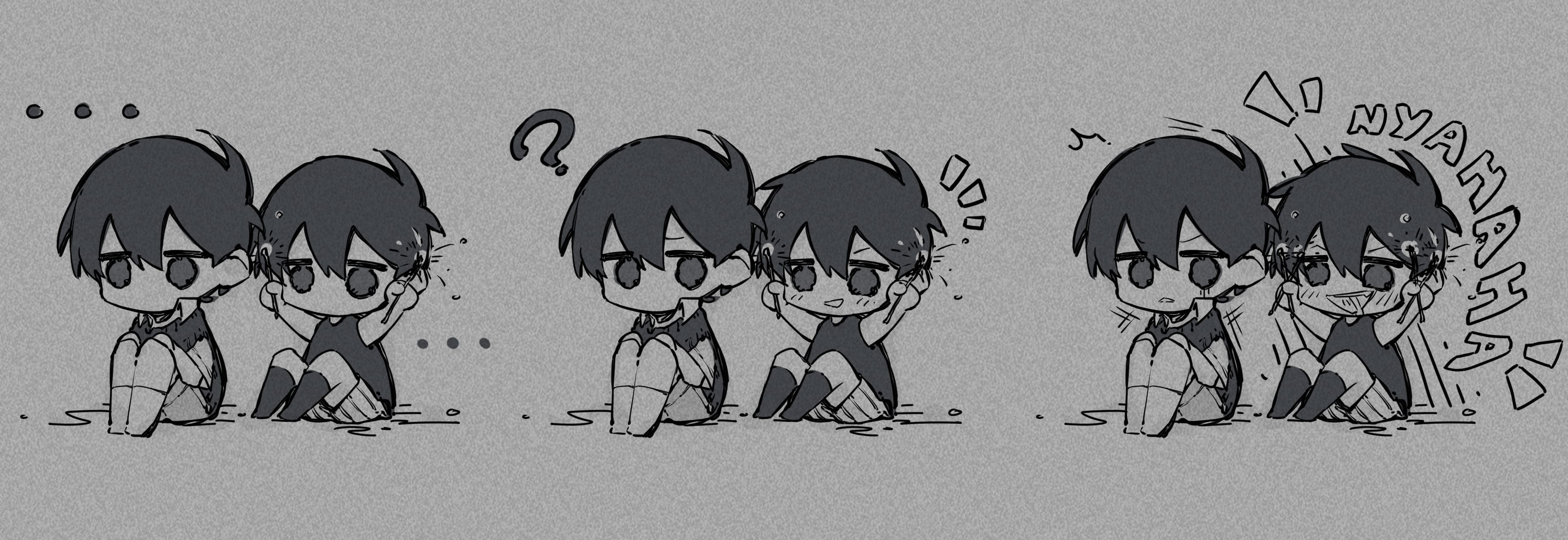 Safebooru - ... 2boys ? absurdres closed mouth collared shirt ...