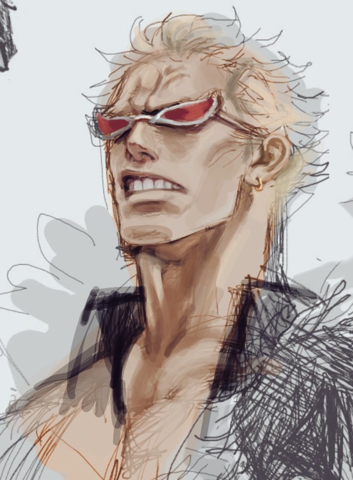 Safebooru - 1boy blonde hair collarbone disgust donquixote doflamingo ...