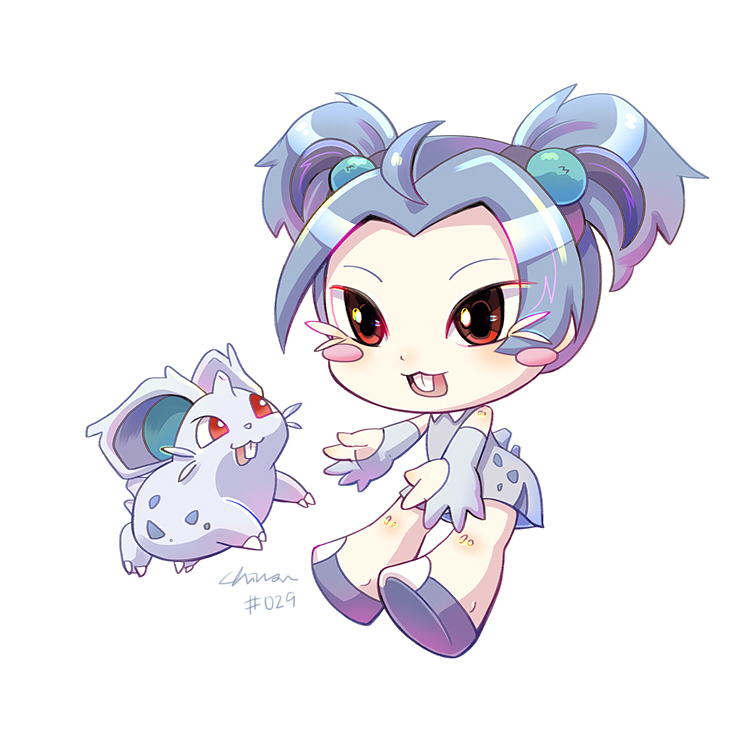 Safebooru - 1girl blue dress blue footwear blue gloves blue hair blush ...