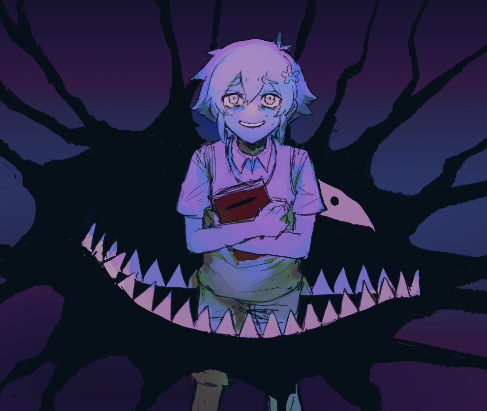 Safebooru - 1boy basil (faraway) (omori) basil (omori) book collared ...