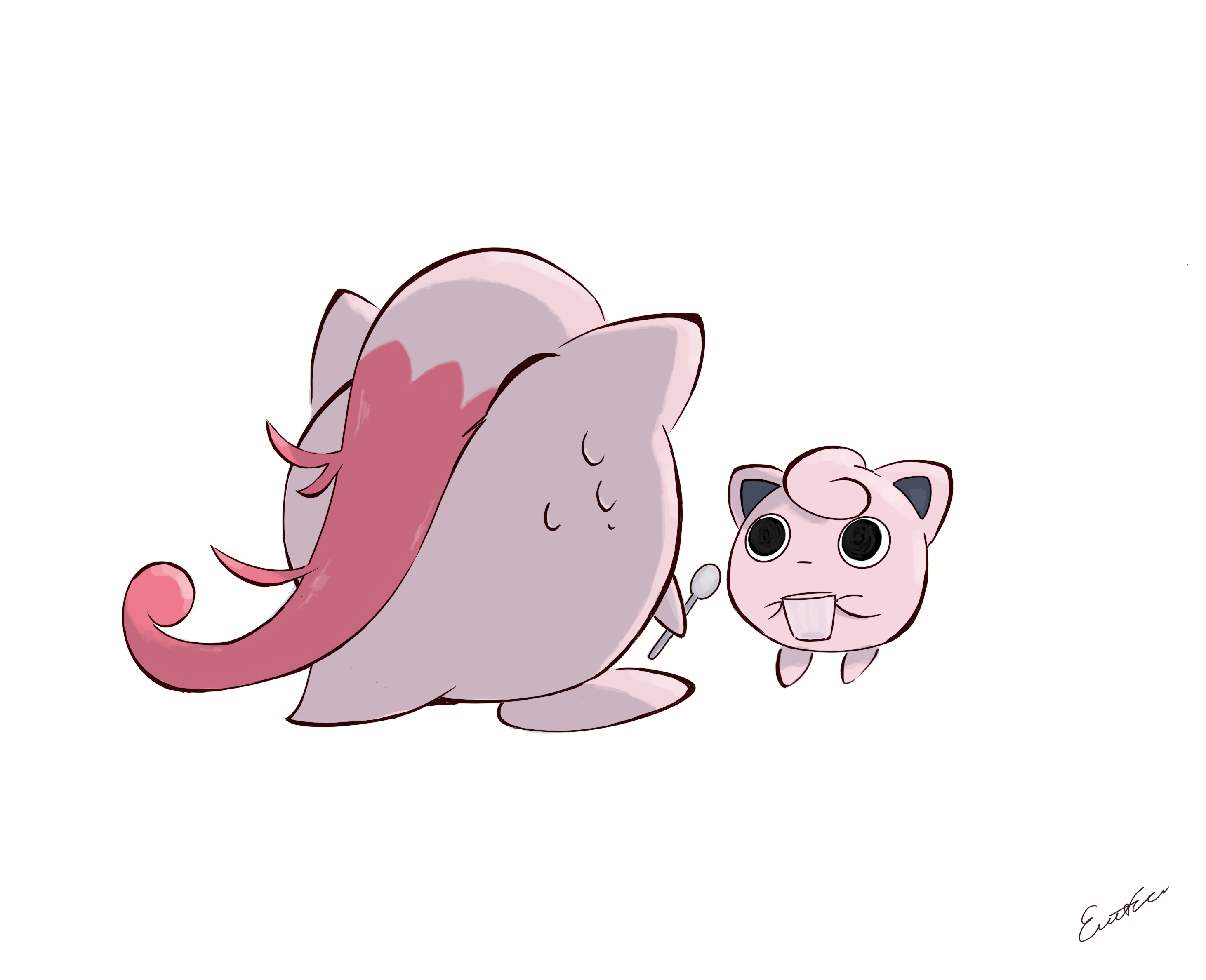 Safebooru - chibi cup emofuru (vktd5442) glass highres holding holding ...