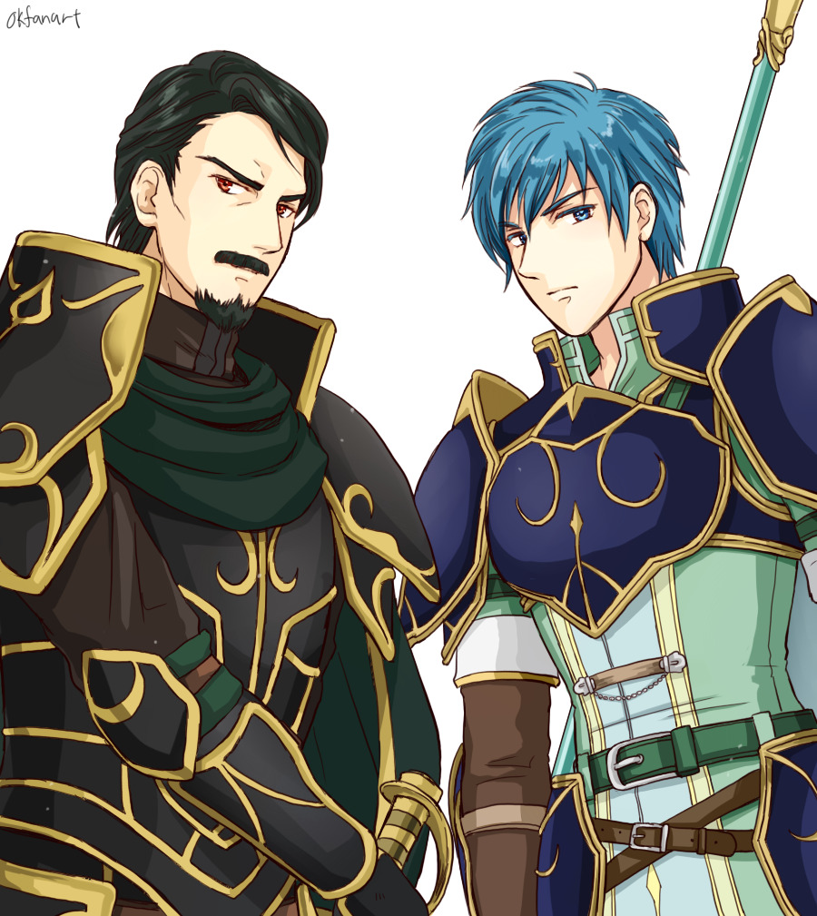 Safebooru - 2boys armor black armor blue armor blue eyes blue hair ...