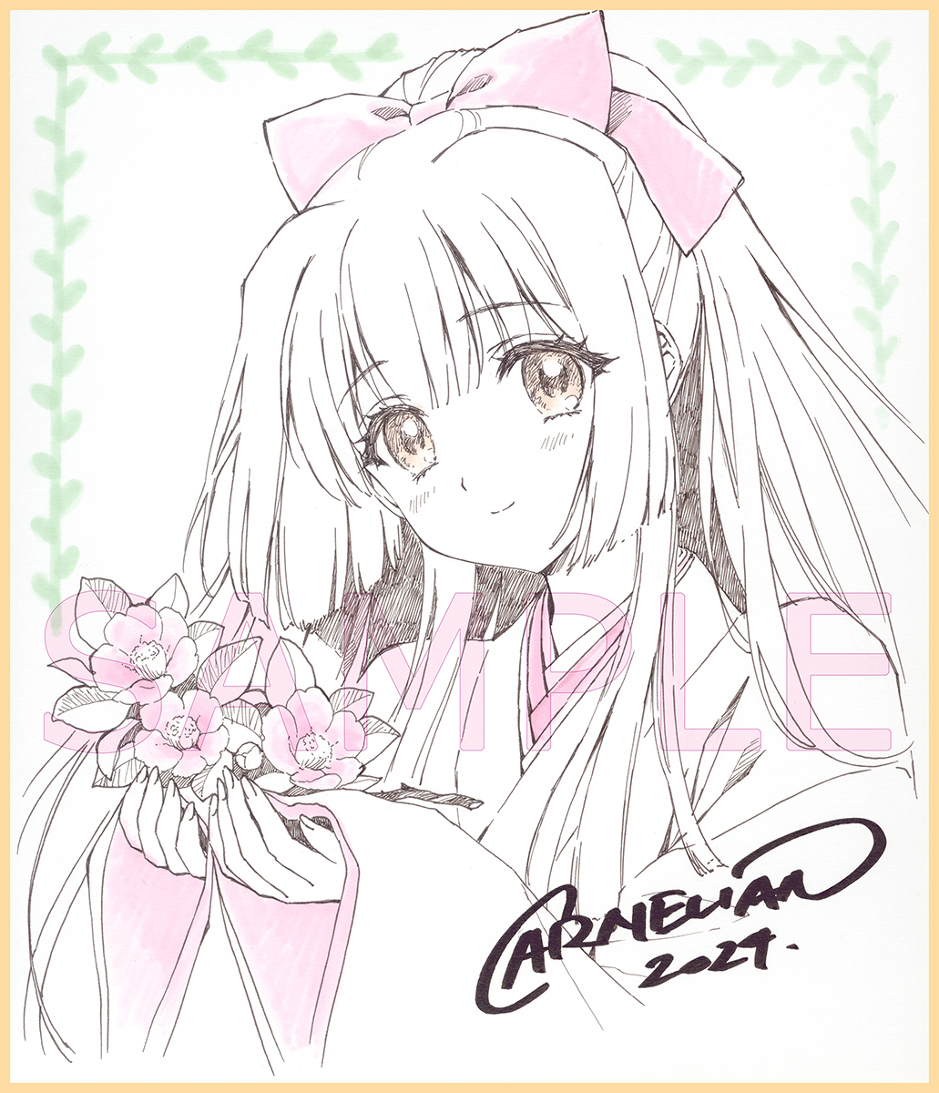 Safebooru - 1girl 2024 artist name bow carnelian dated flower hair bow ...
