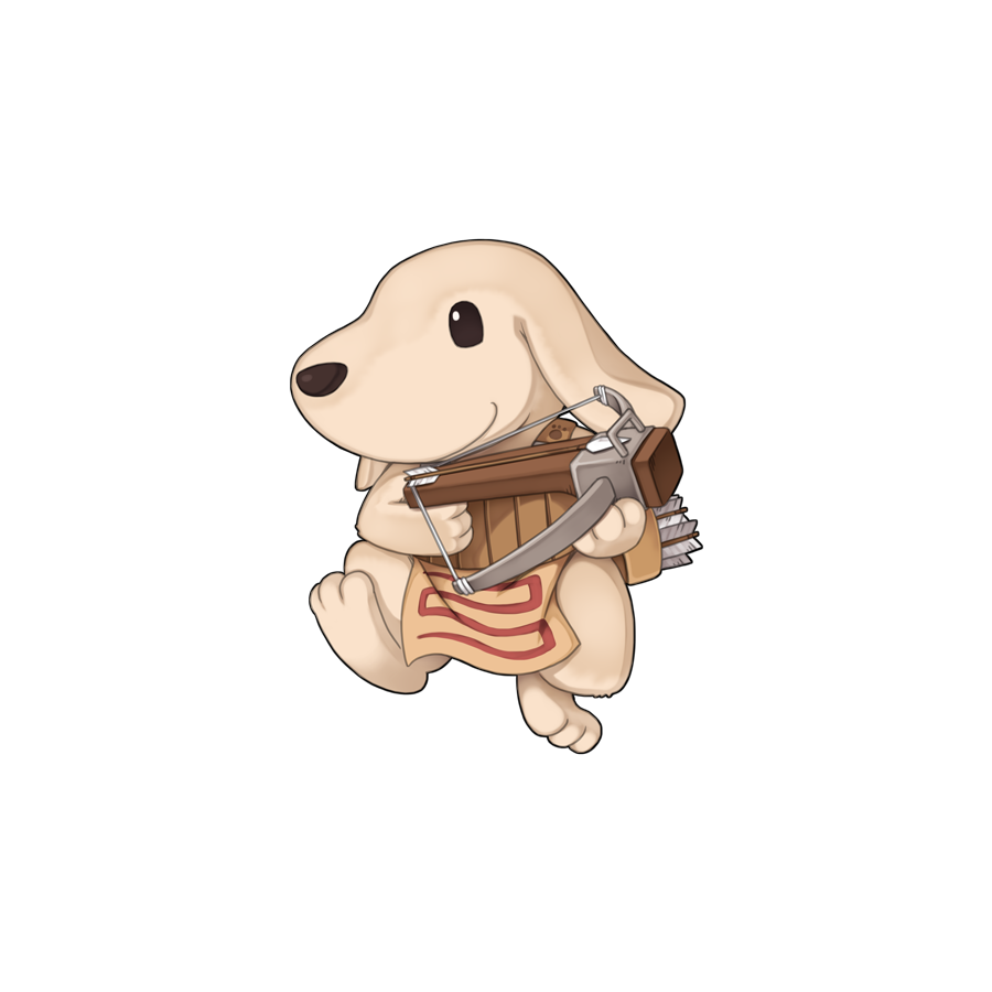 Safebooru - chibi chibi only closed mouth crossbow dog floppy ears full ...