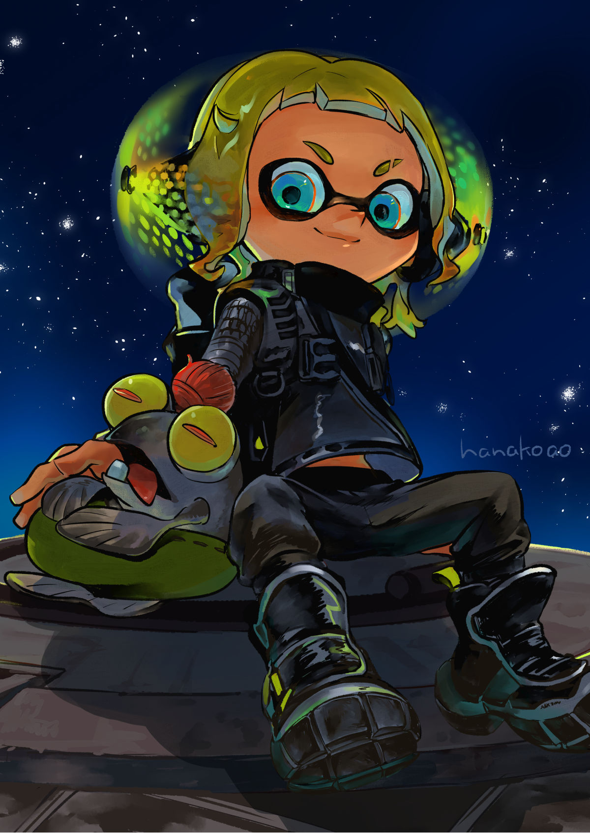 Safebooru - 1girl agent 3 (splatoon 3) artist name backpack bag black ...