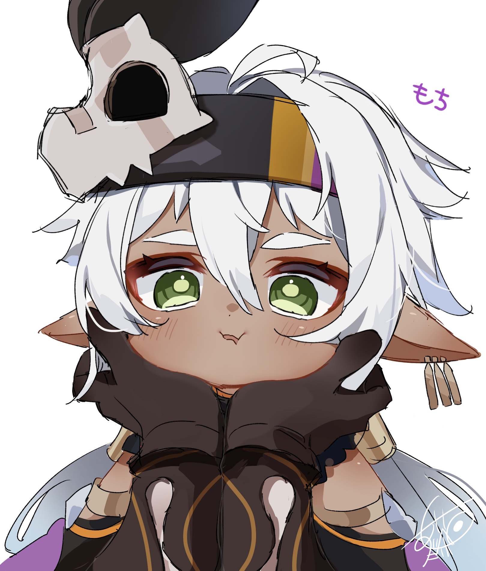 Safebooru - 1boy 1girl aether (genshin impact) animal skull artist name ...