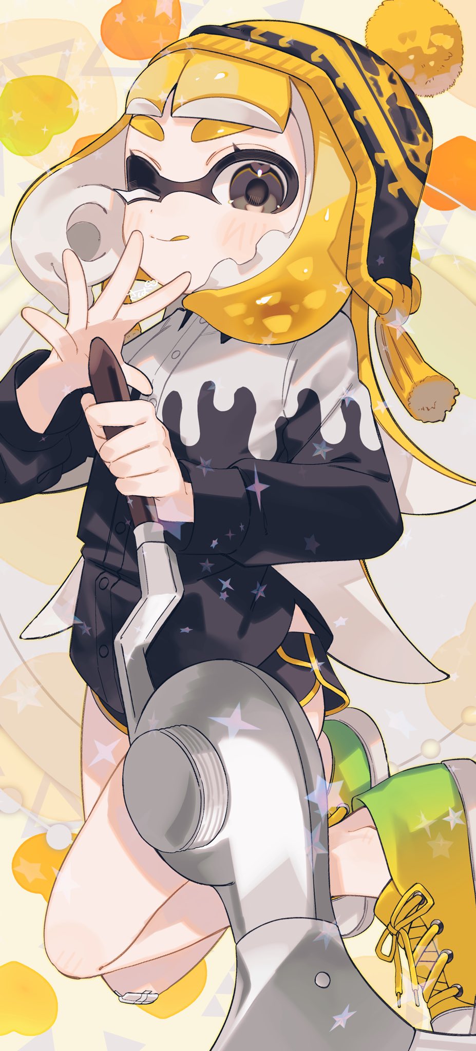 Safebooru - 1girl :q beanie black eyes blonde hair commentary english commentary hat highres ...