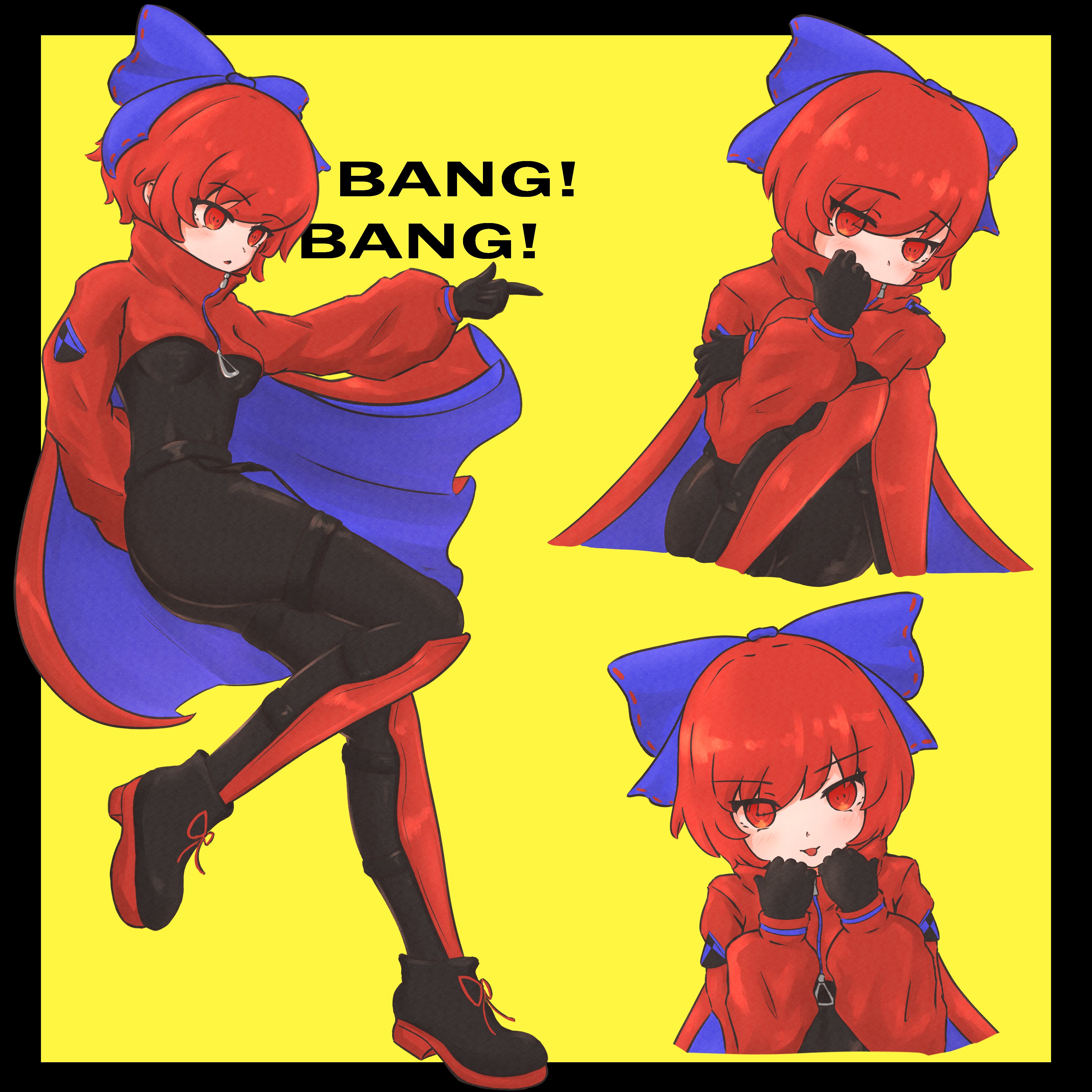 Safebooru - 1girl absurdres adapted costume akatsuki records black bodysuit black border black ...