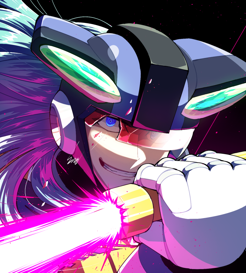 Safebooru - assault visor black background black helmet blue eyes blue ...