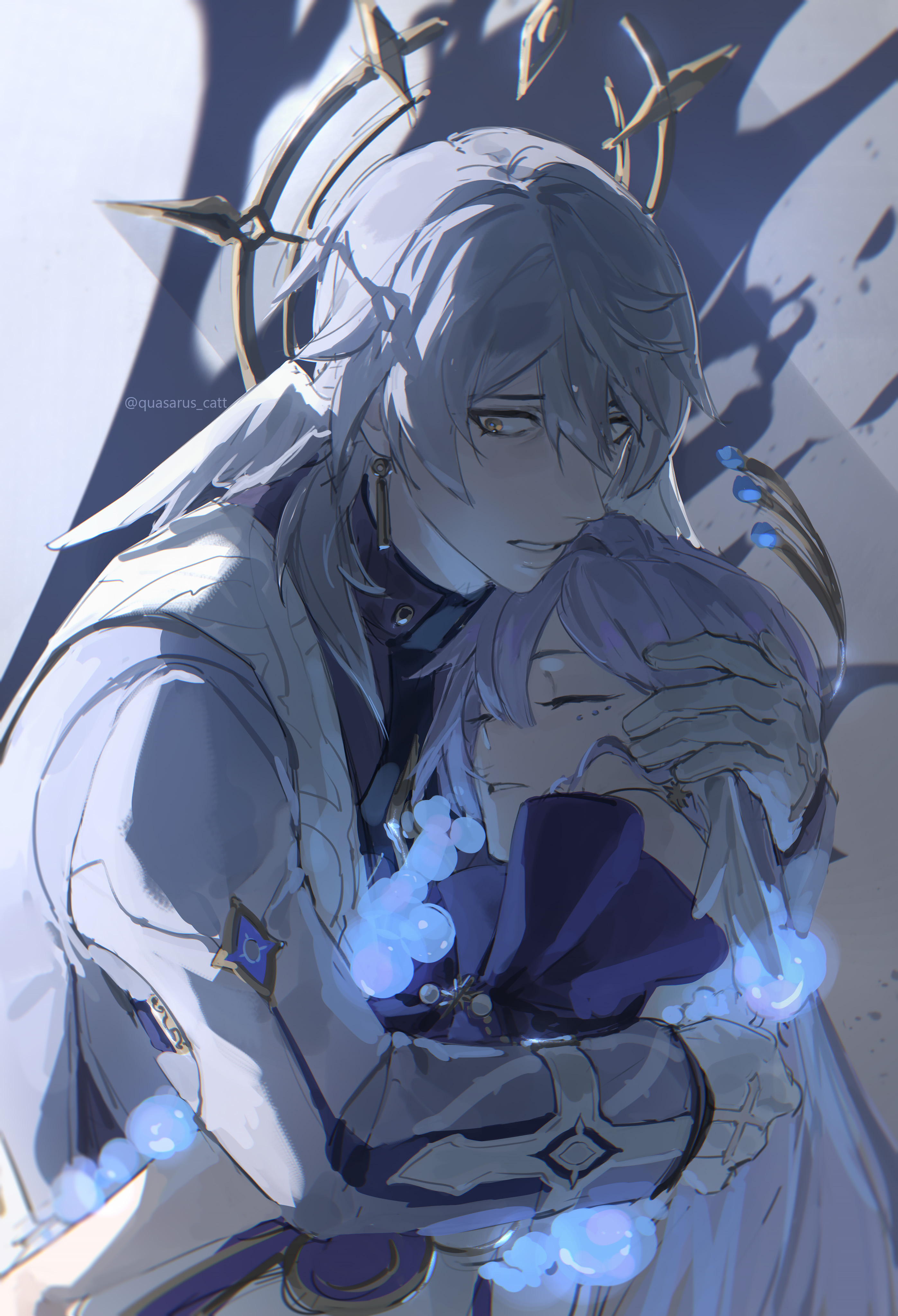 Safebooru - 1boy 1girl absurdres brother and sister closed eyes ...