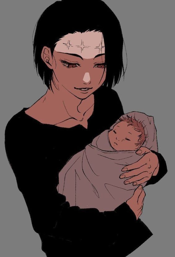 Safebooru - 1boy 1girl anime black eyes black hair children itadori ...