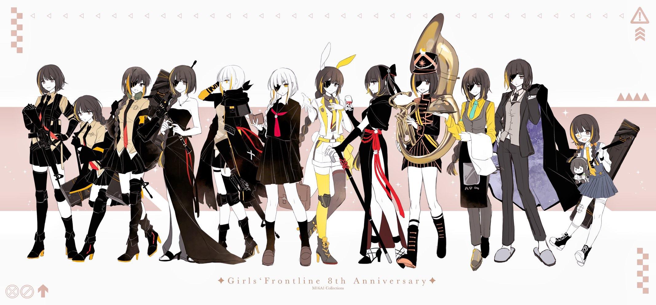 Safebooru - 1girl alternate costume assault rifle eyepatch girls ...