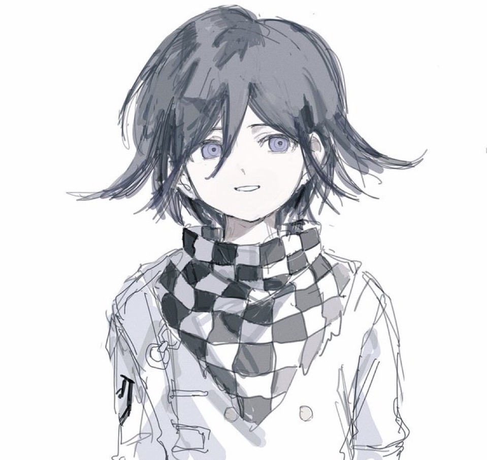 Safebooru - 1boy black hair checkered clothes checkered scarf danganronpa (series) danganronpa ...