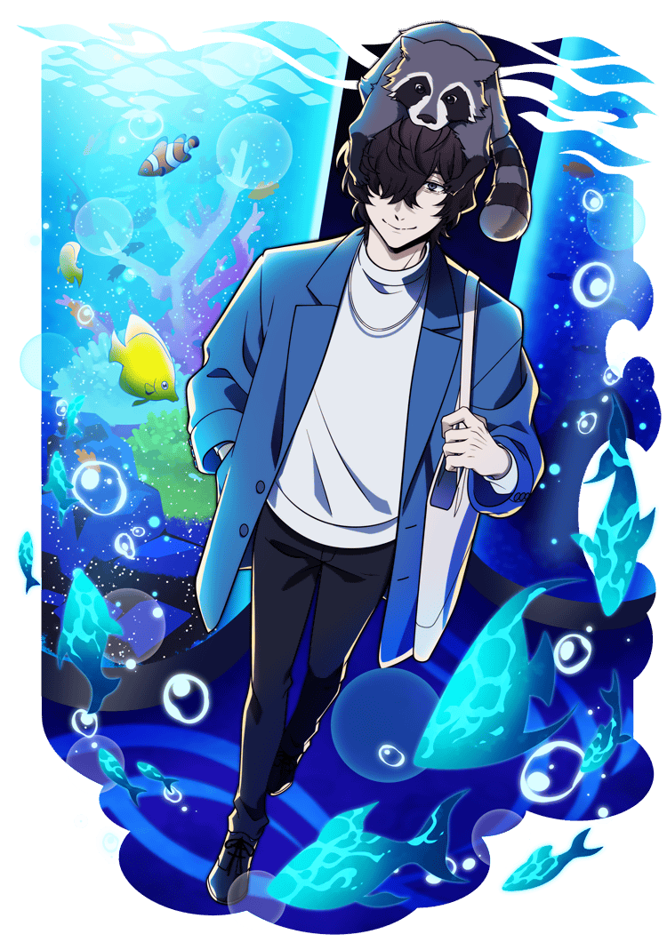 Safebooru - 1boy animal animal on head aquarium bag black footwear ...