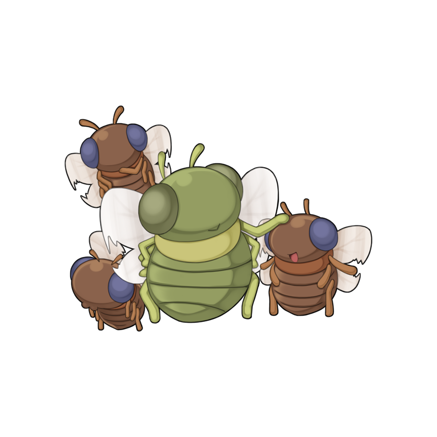 Safebooru - :> animal focus bug chibi chibi only chonchon closed mouth ...