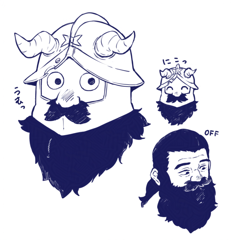 Safebooru - 1boy ^ ^ beard closed eyes cropped head dungeon meshi dwarf expressions facial hair ...