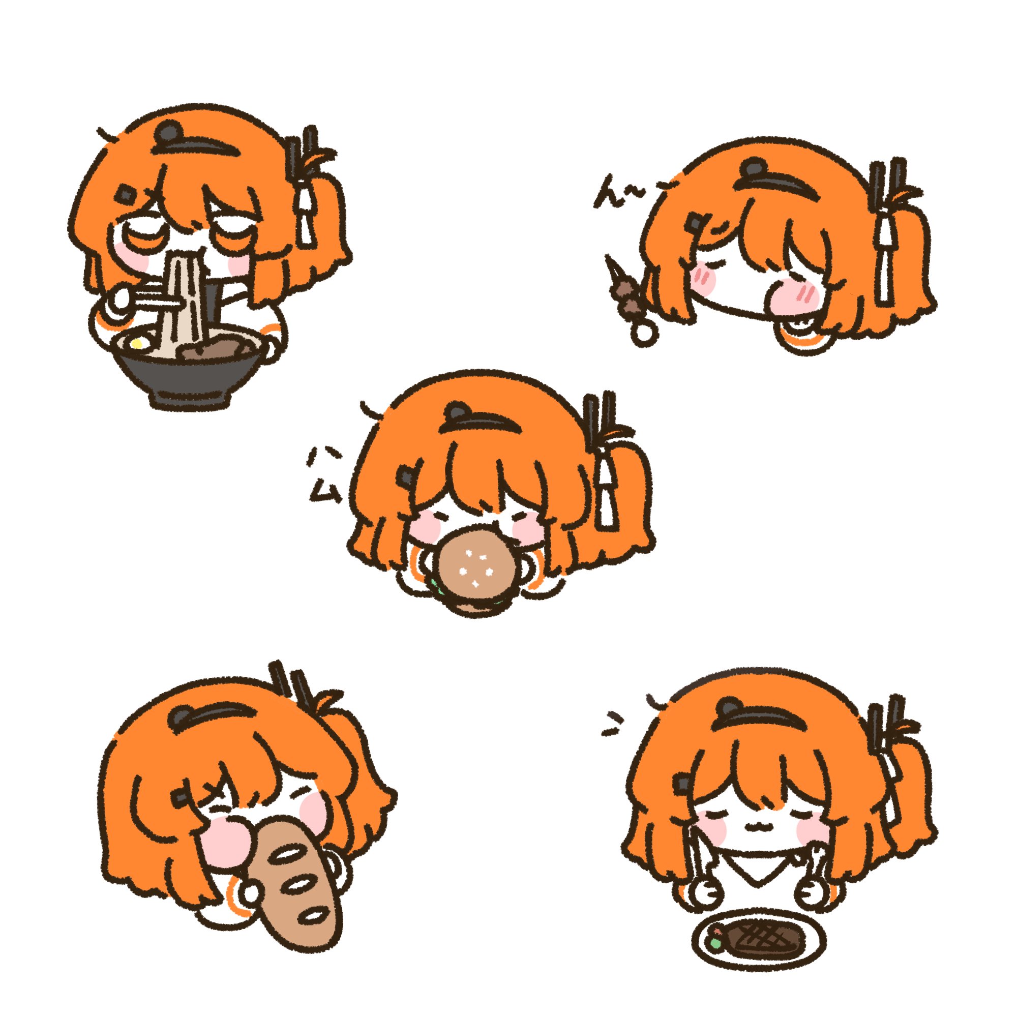 Safebooru - 1girl :3 a.i. voice adachi rei blush bowl bread burger ...