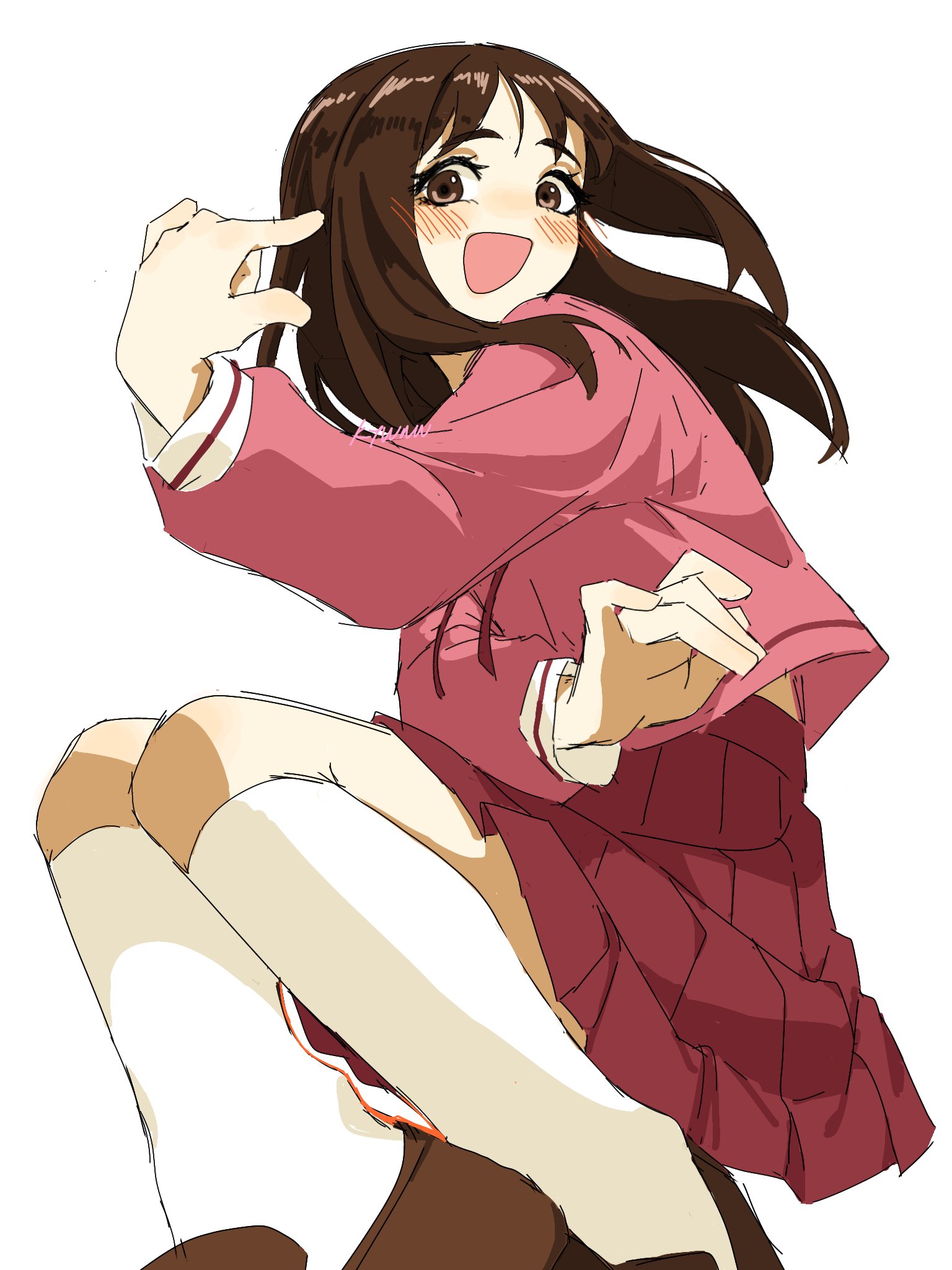 Safebooru - 1girl azumanga daioh azumanga daioh's school uniform blush brown eyes brown hair ...