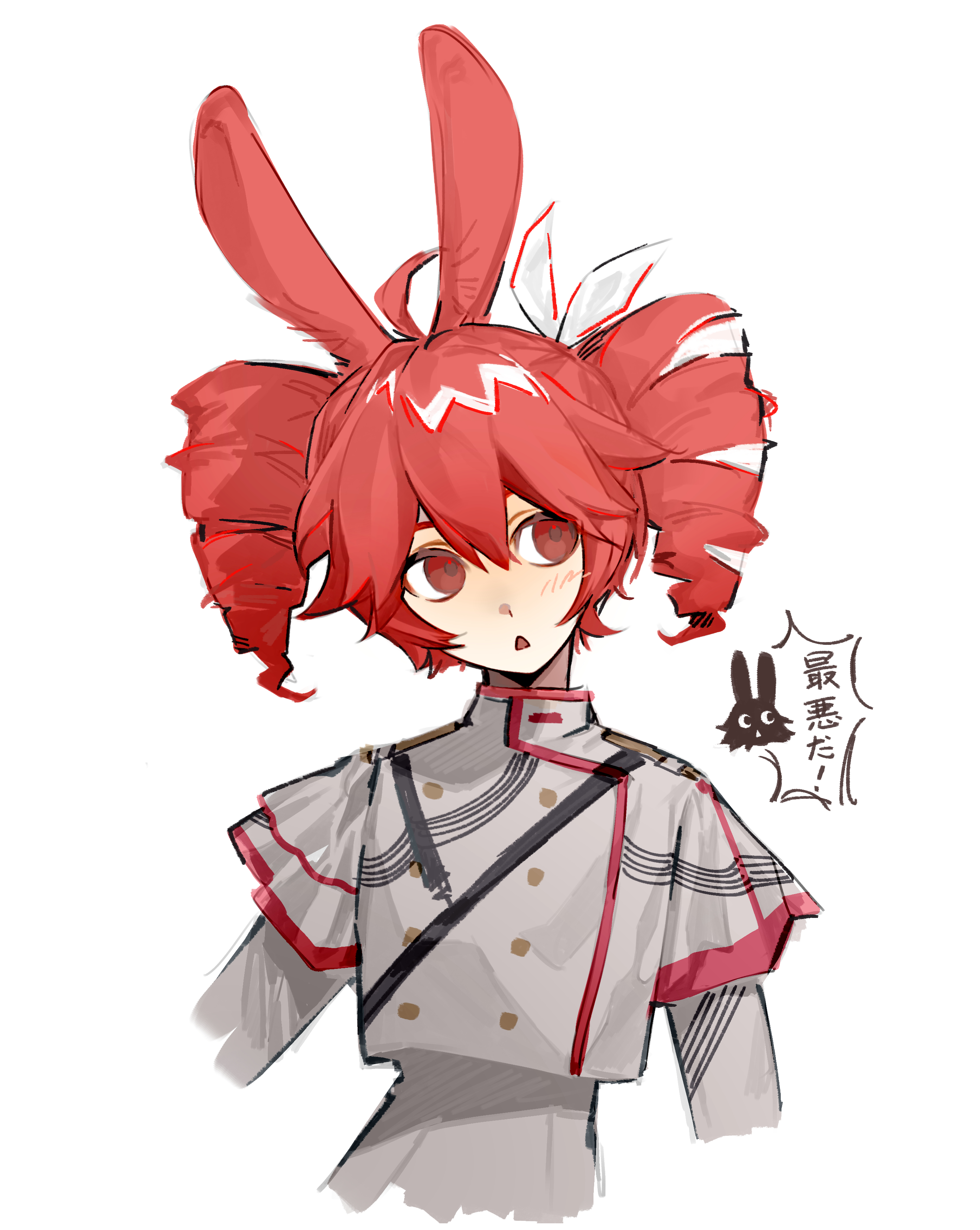 Safebooru - 13327752wer 1girl absurdres ahoge animal ears buttons ...