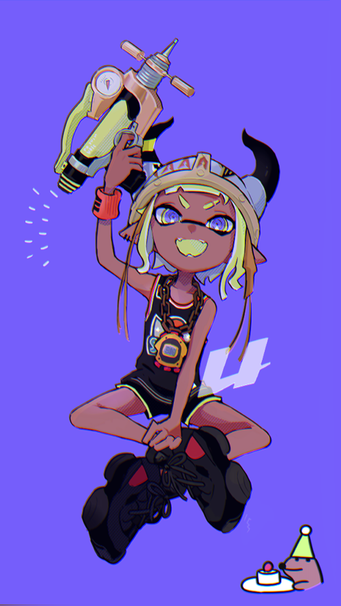 Safebooru - 1girl :d arm up basketball jersey black footwear black ...