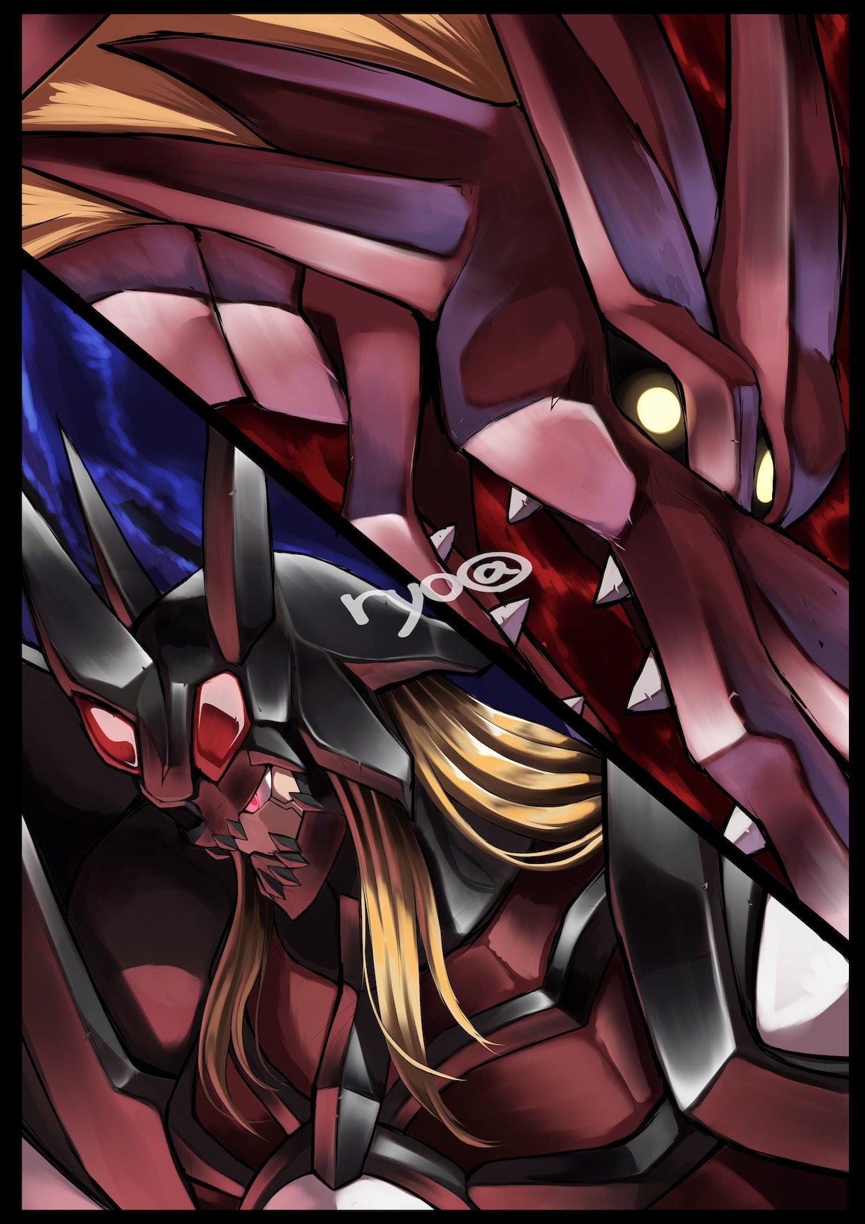 Safebooru - 1boy armor bird black armor black helmet blonde hair close-up digimon digimon ...