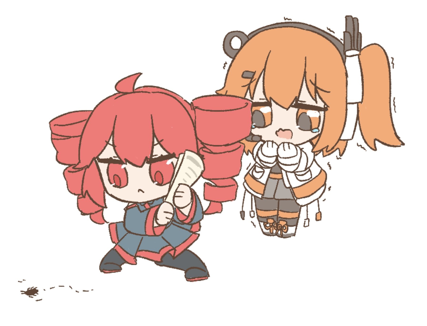 Safebooru - 2girls a.i. voice adachi rei ahoge black footwear black leggings boots bug cable ...