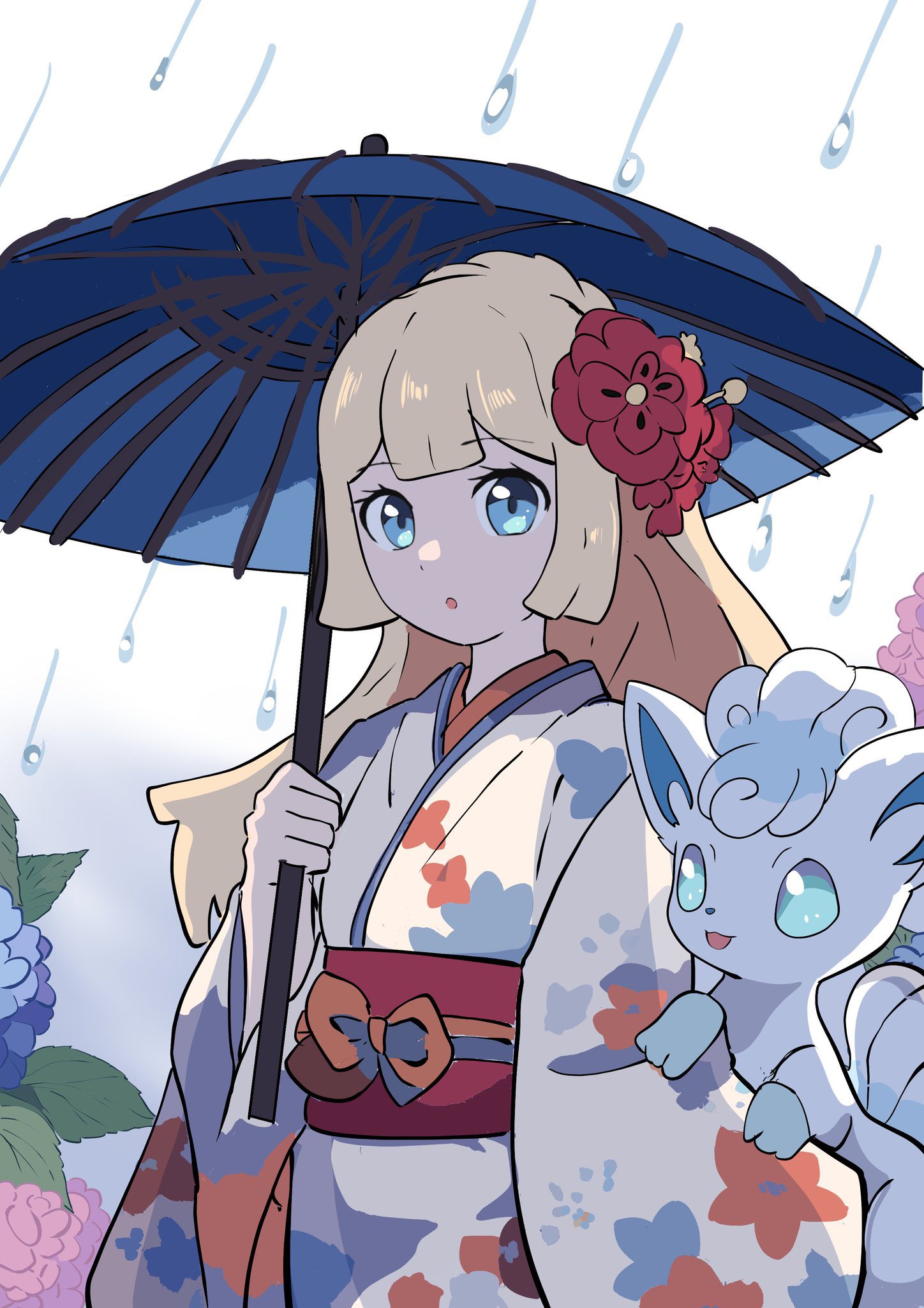 Safebooru - 1girl :o alolan vulpix blonde hair blue eyes bright pupils ...
