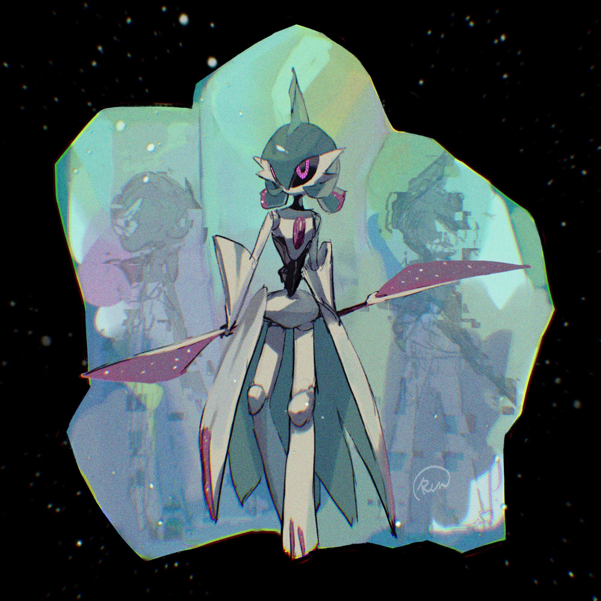 Safebooru - black background crystal double-blade gallade gardevoir ...