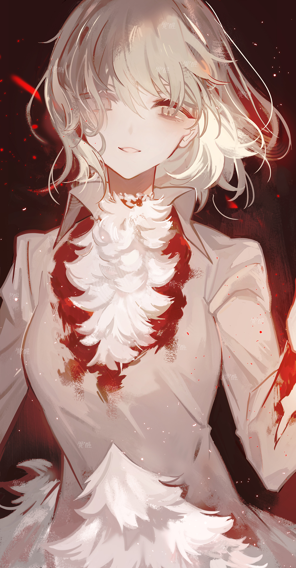 Safebooru - 1girl blonde hair body fur collared shirt commentary ...