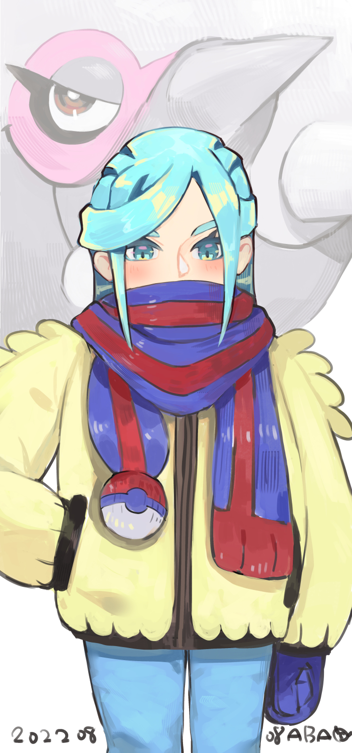 Safebooru - 1boy aba (sailly10722) blue eyes blue mittens blue pants ...