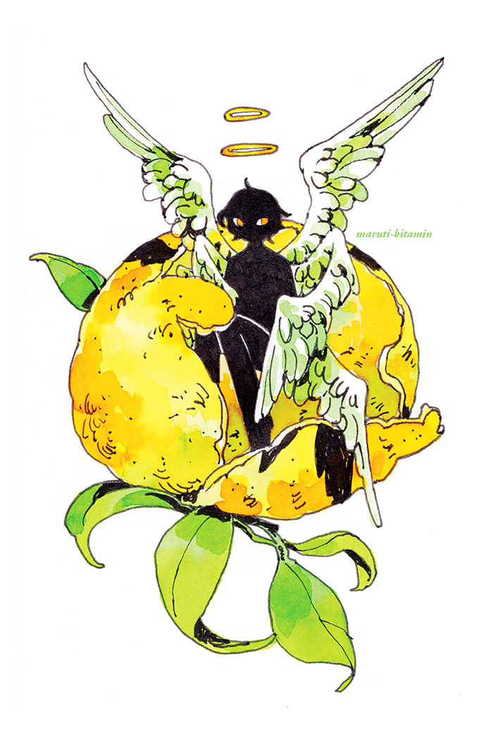 Safebooru - 1other analogous colors angel wings artist name eyed ...