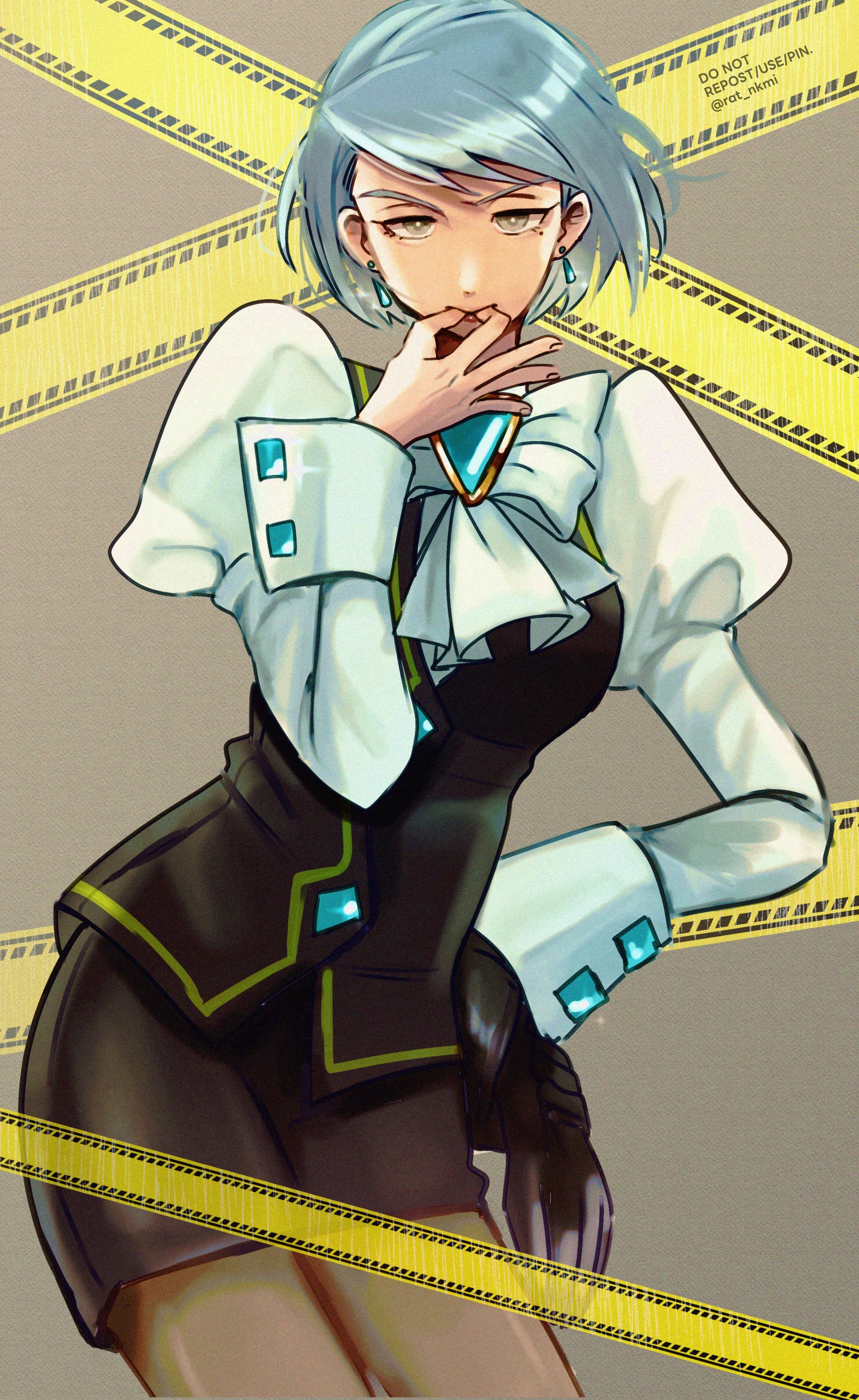 Safebooru - 1girl absurdres ace attorney ascot black vest franziska von karma gloves highres ...