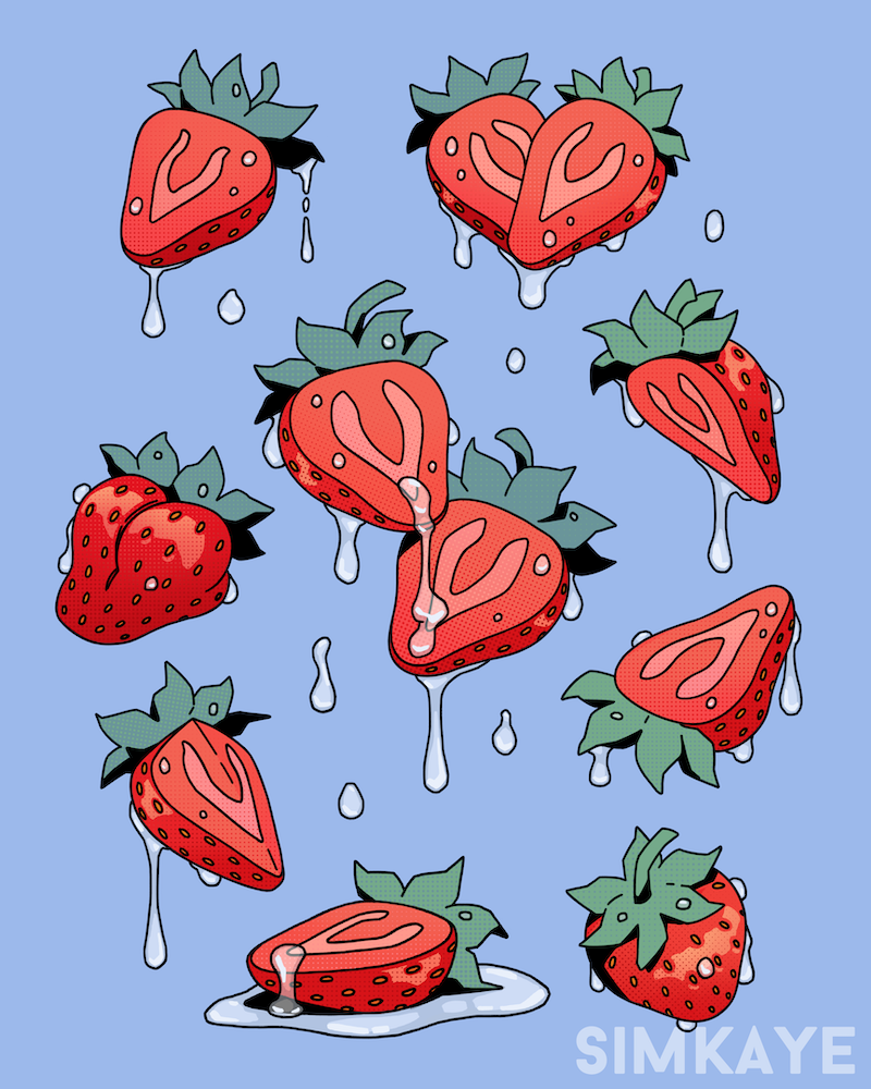 Safebooru - artist name berry blue background commentary dripping ...