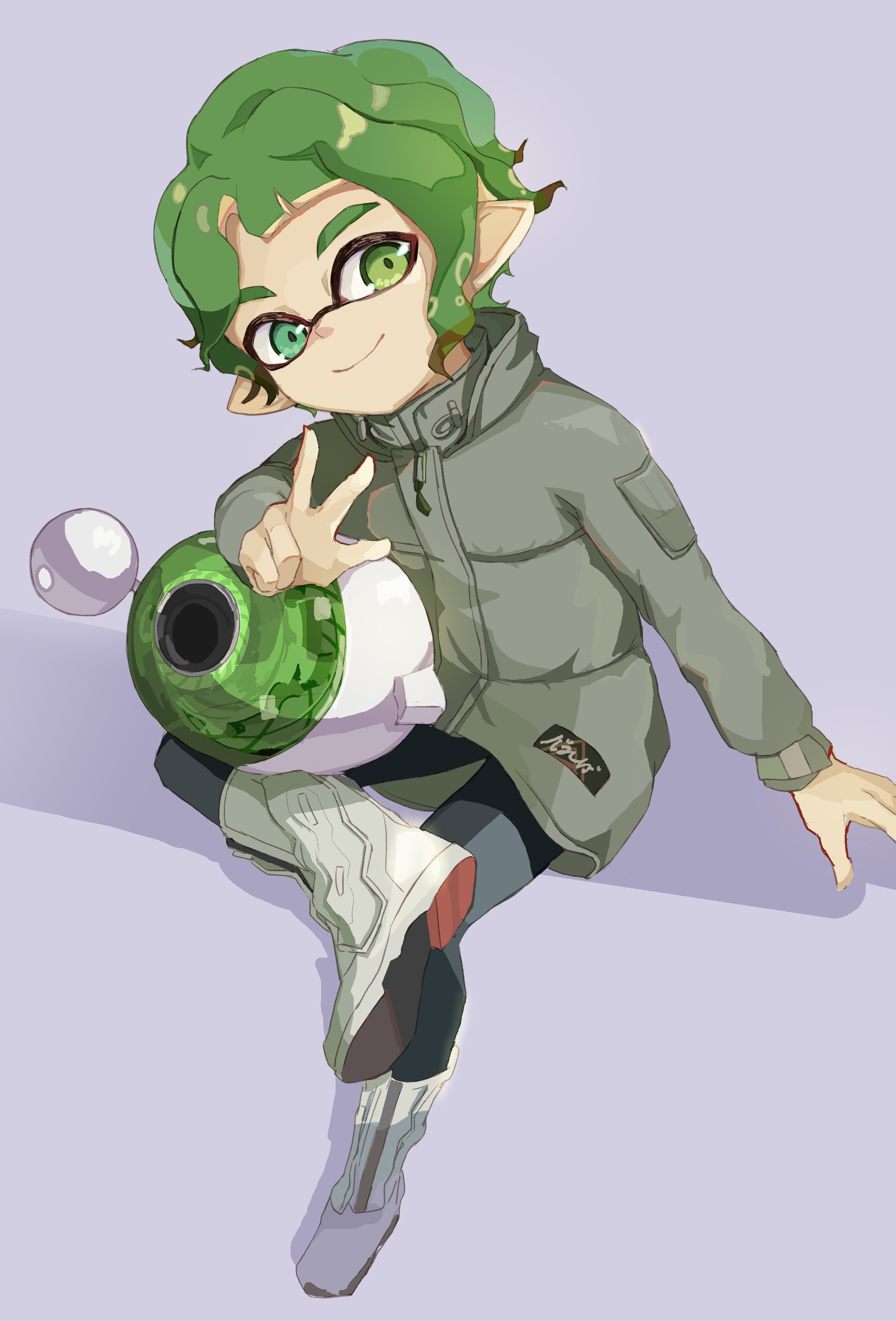 Safebooru - 1boy absurdres black pants closed mouth coat commentary ...