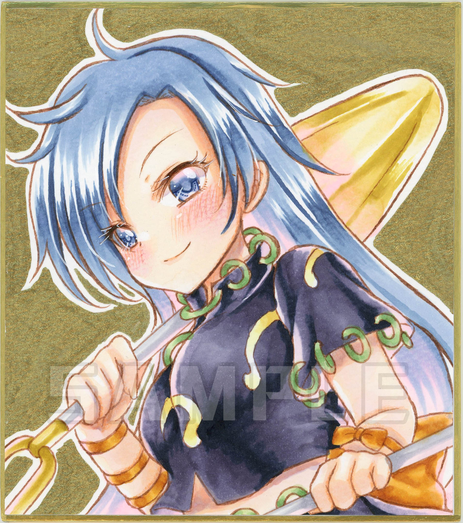 Safebooru - 1girl black shirt blush bow brown background closed mouth ...