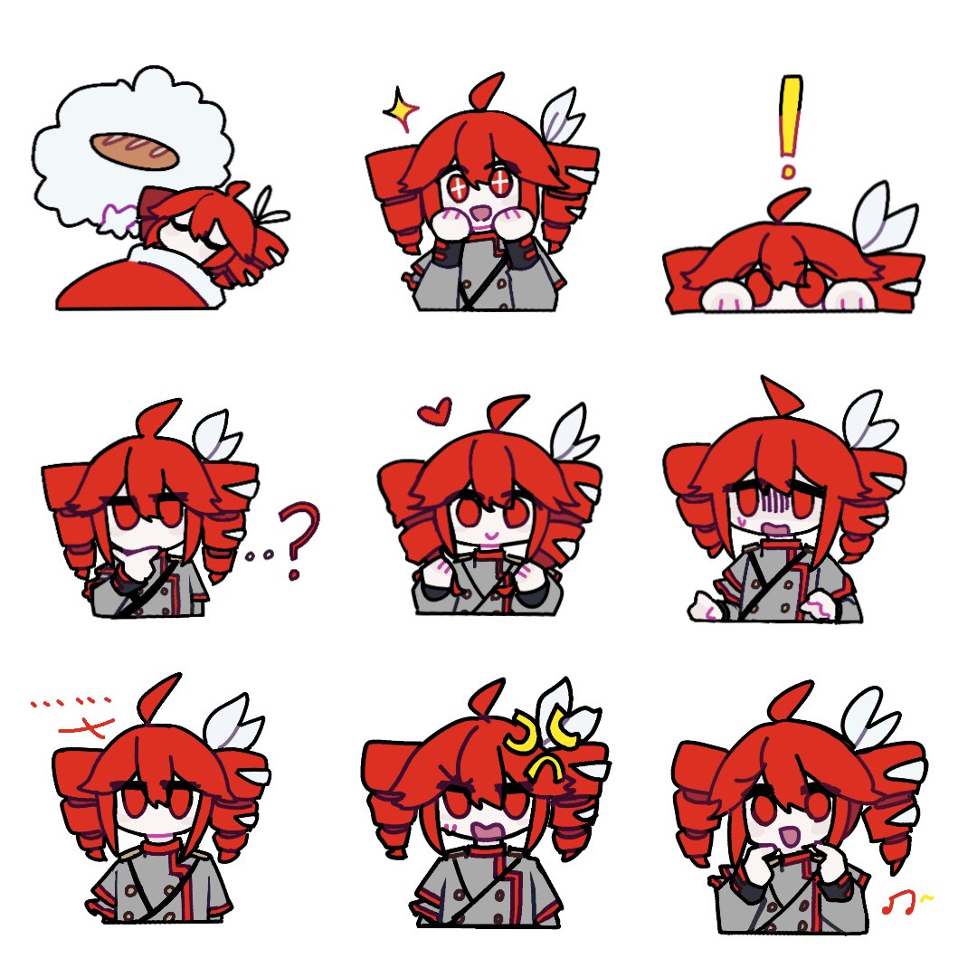 Safebooru - ! + + ... 1girl ? aaakiona ahoge anger vein baguette bread ...