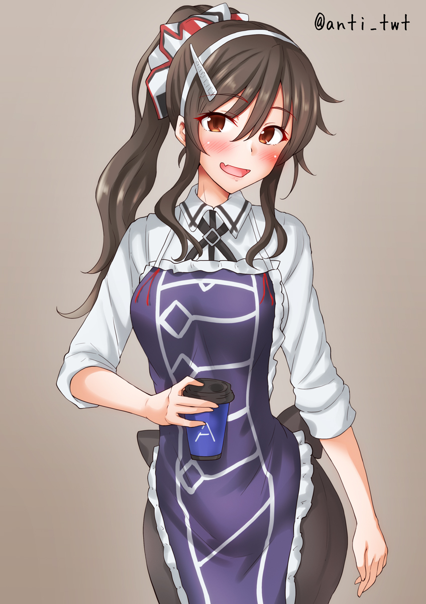 Safebooru - 1girl anti (untea9) apron ashigara (kancolle) ashigara kai ni (kancolle) breasts ...